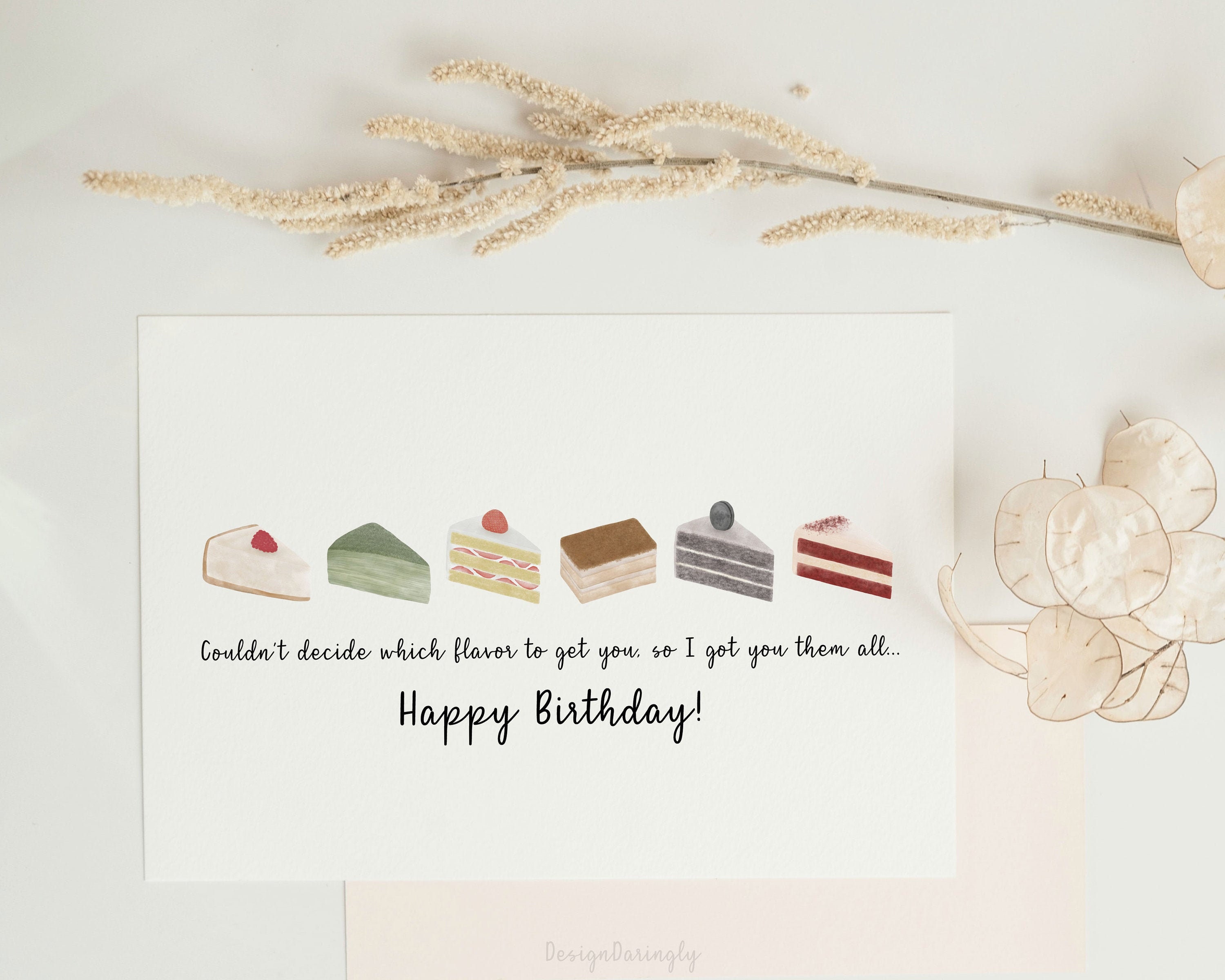 Happy Birthday Card, Birthday Greeting Card, Birthday Cake, Funny ...