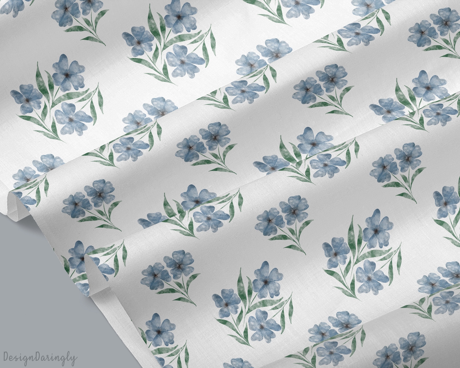 Blue Floral Digital Paper Blue Flower Seamless Pattern for - Etsy
