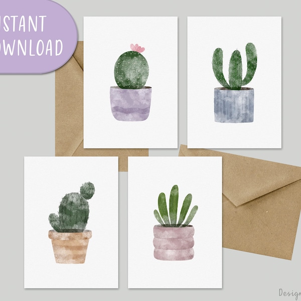 Cactus Watercolor - Etsy