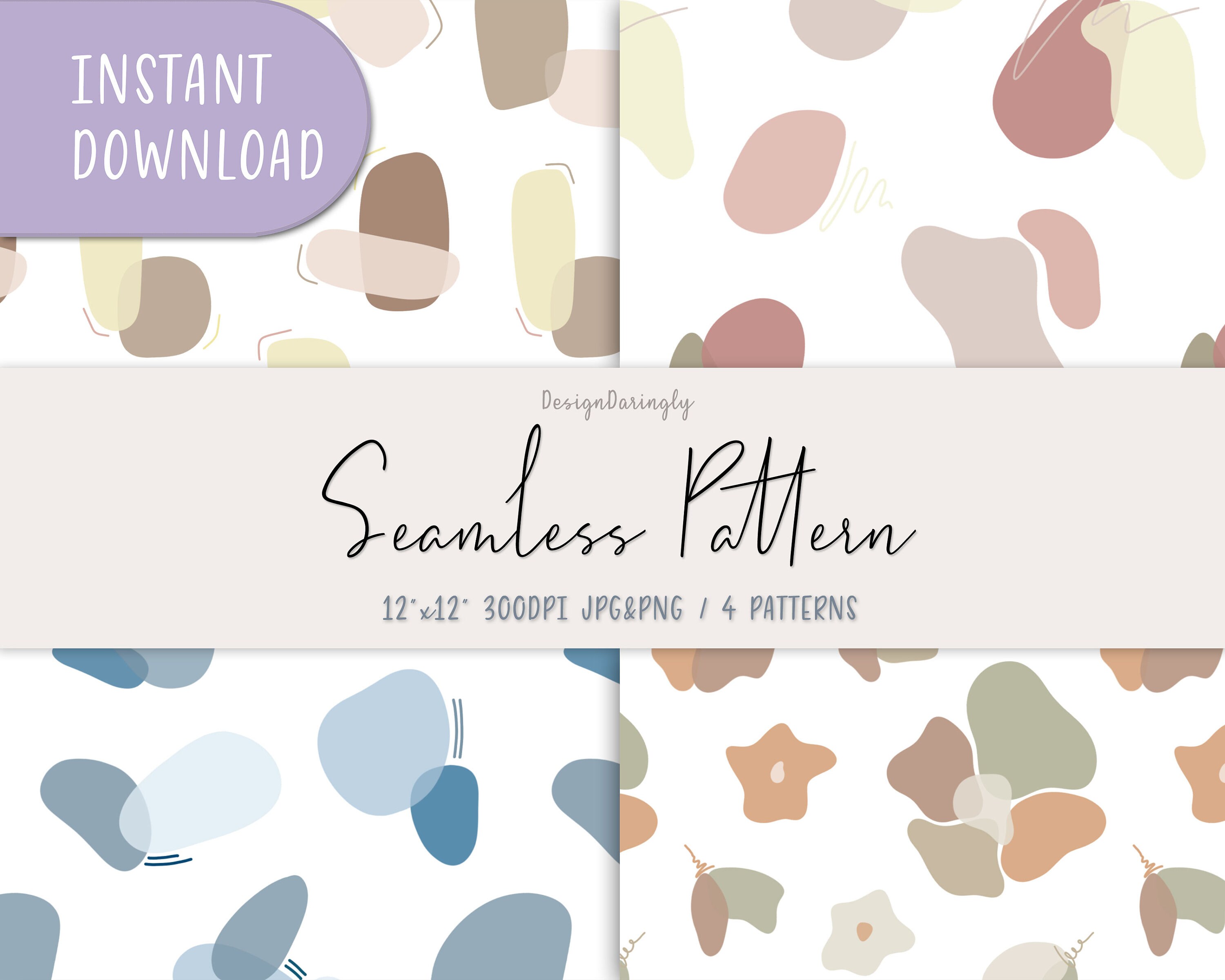 Abstract Patterns, Digital Paper, Modern Abstract Seamless Pattern for ...