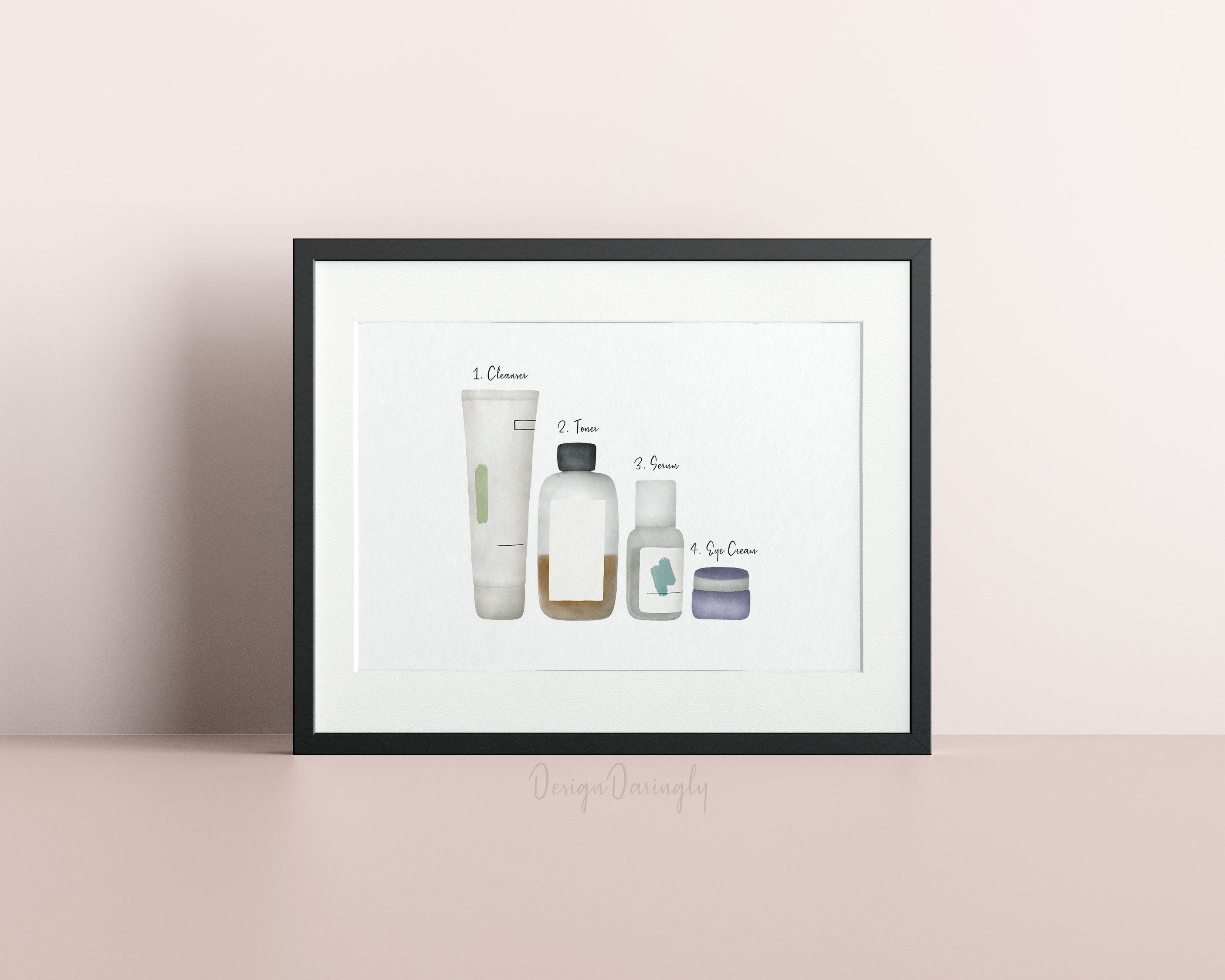 Skincare Routine Wall Art, Home Decor, Printable Art, Skincare, Makeup ...