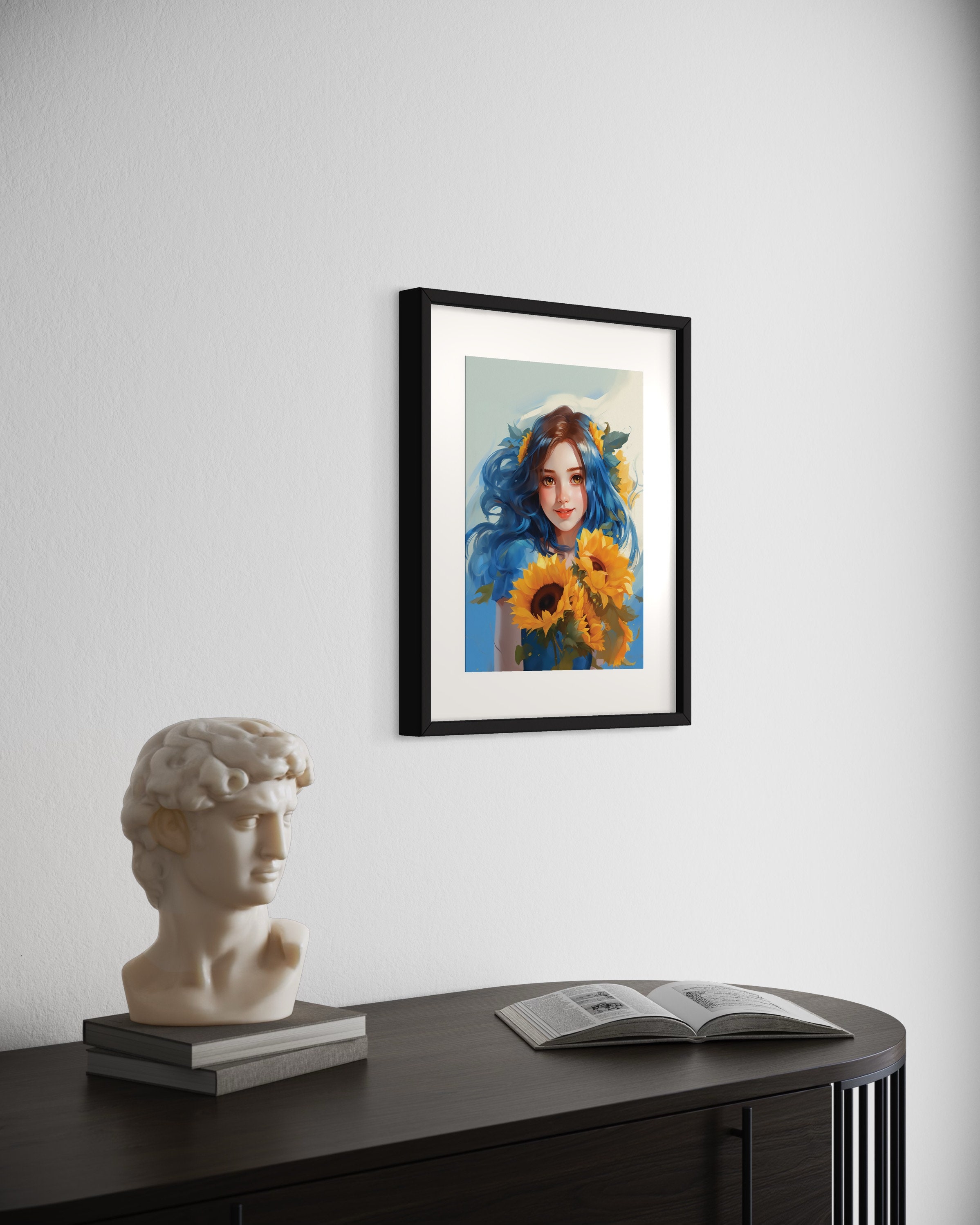 Daria. Sunflower Girl. Digital PDF Files to Print, 3 Different Sizes. - Etsy