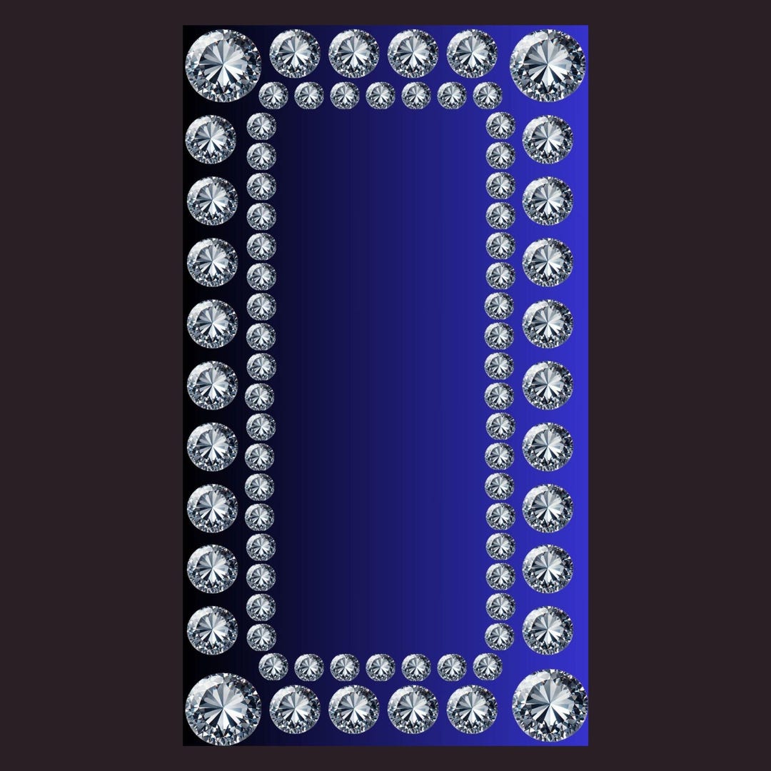 Gradient Rhinestone Border PNG Bundle for Youtube Shorts & Facebook ...