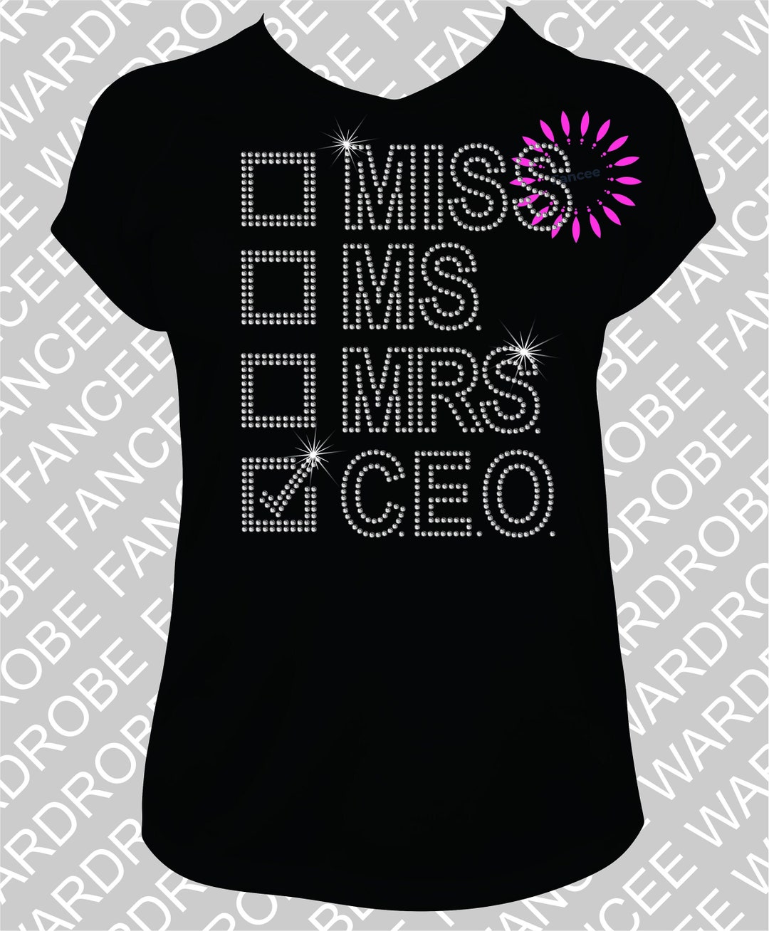 Miss Ms. Mrs. CEO Ladies/unisex Rhinestone T-shirt DIVA Bling - Etsy