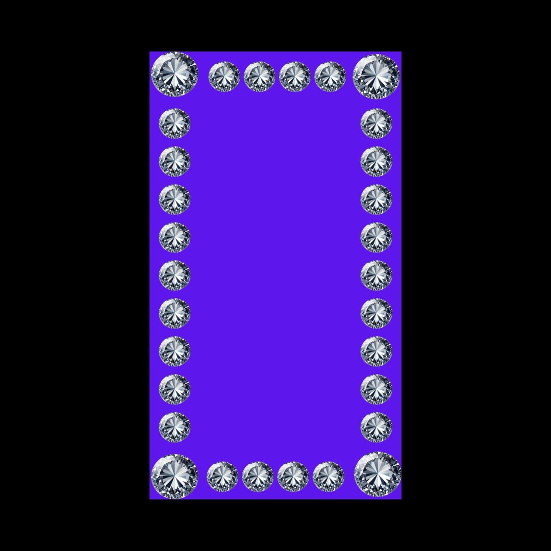 Animated Rhinestone Border | 5 MP4 Overlays for Reels and Shorts ...