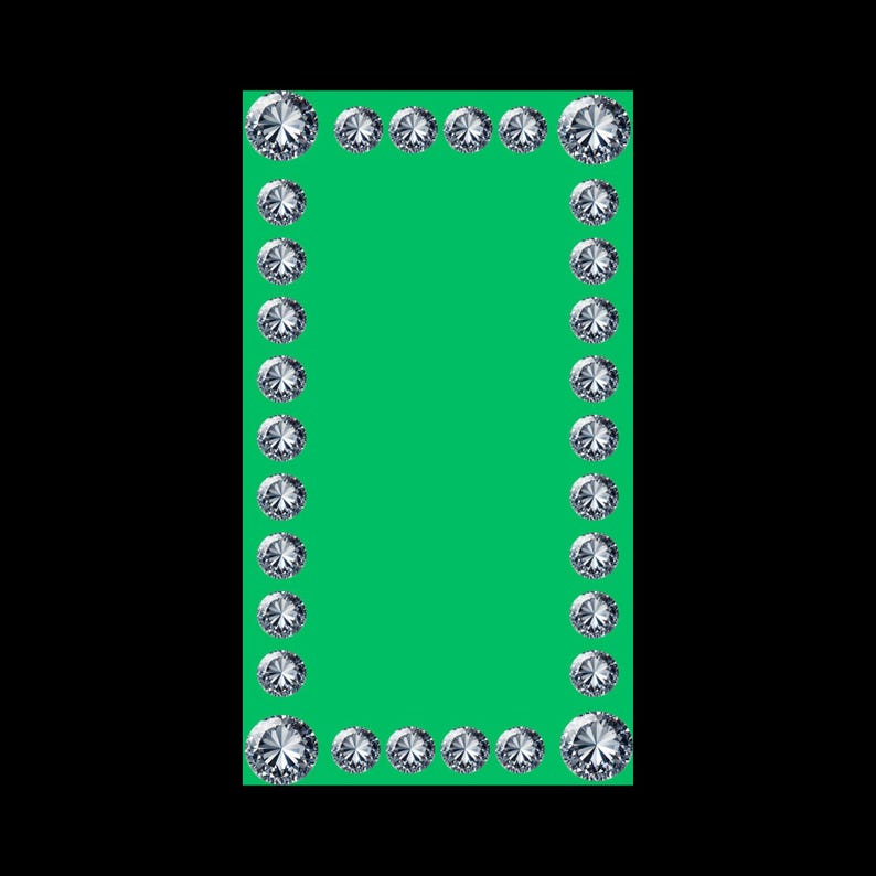 Animated Rhinestone Border | 5 MP4 Overlays for Reels and Shorts ...