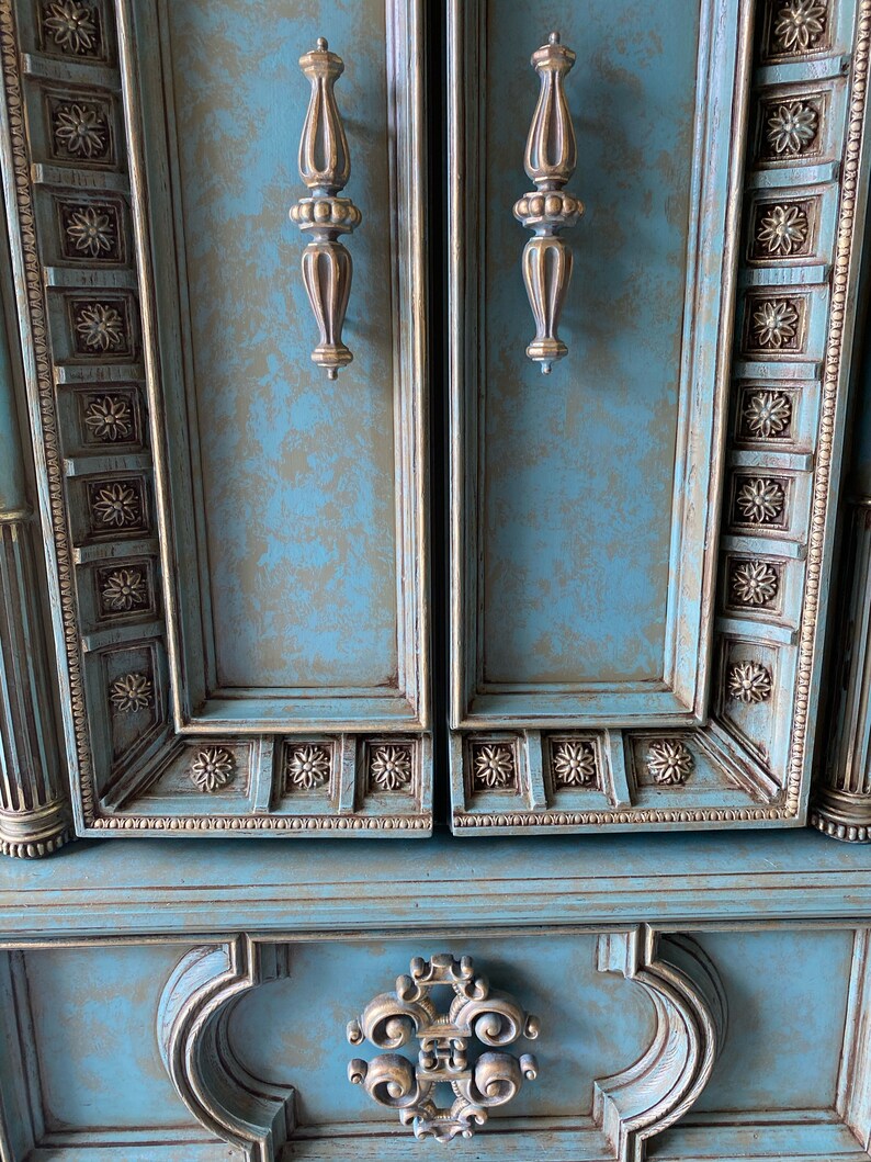 Painted Vintage Mediterranean Rocco Style Chest of Drawers - Etsy