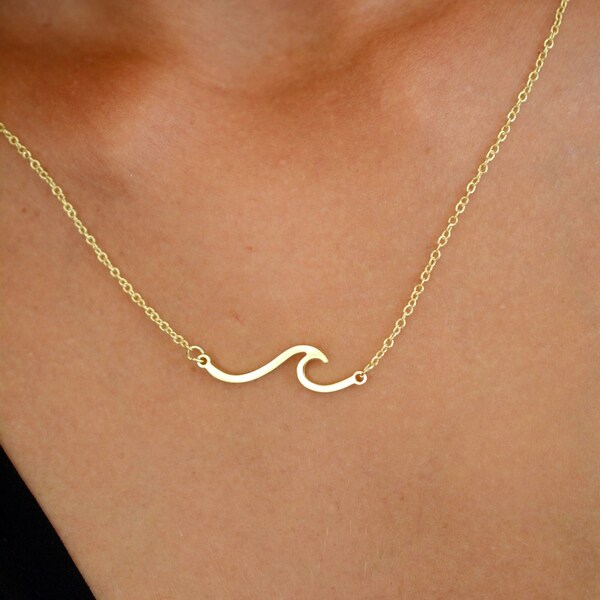 Wave Necklace - Etsy