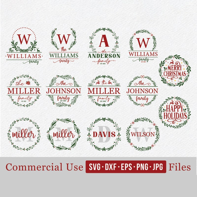 Split Wreath Svg - Etsy