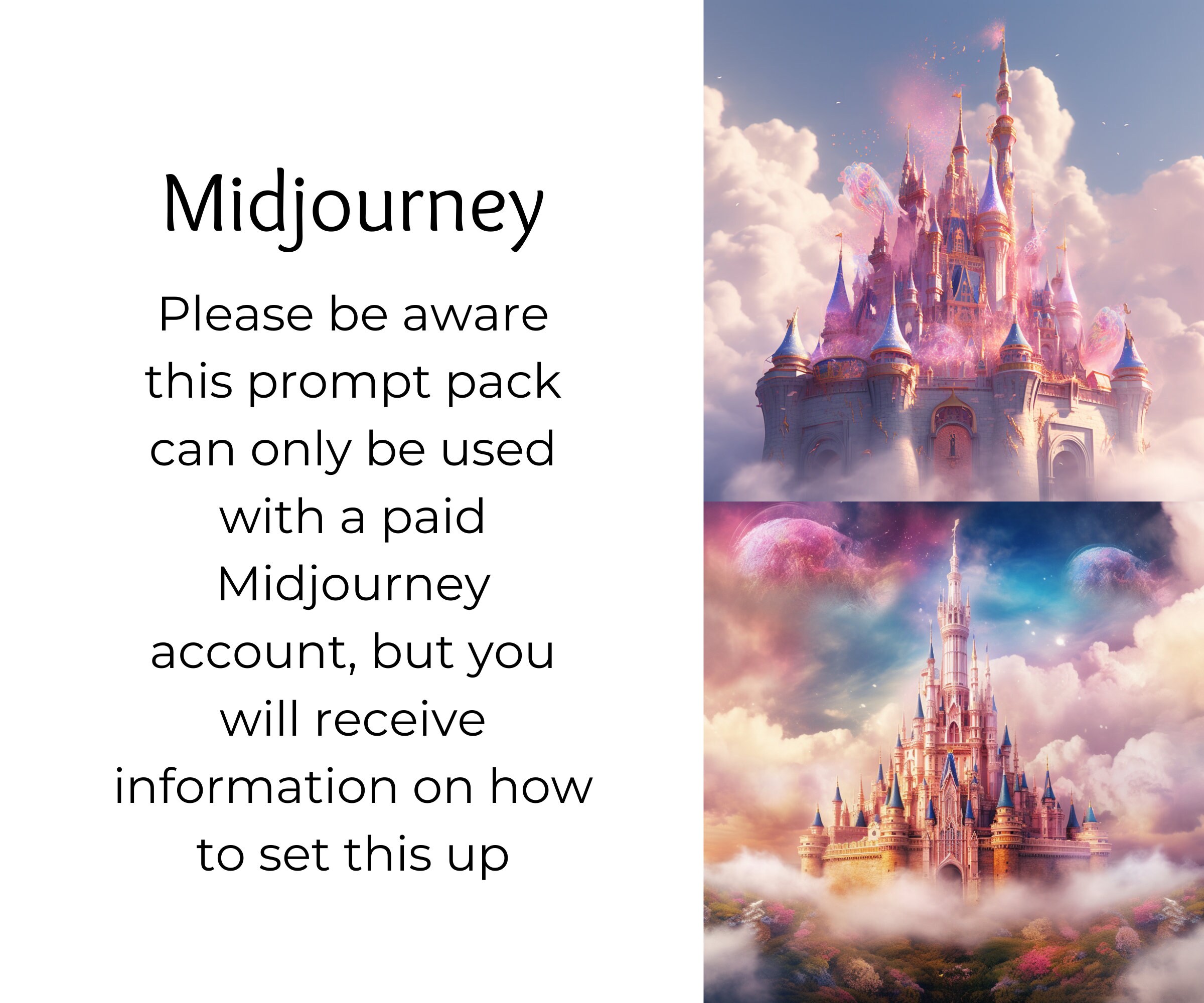 10 AI Fantasy Castle Midjourney Prompts - Etsy