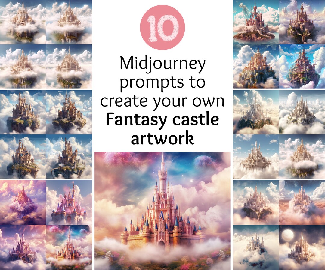 10 AI Fantasy Castle Midjourney Prompts - Etsy