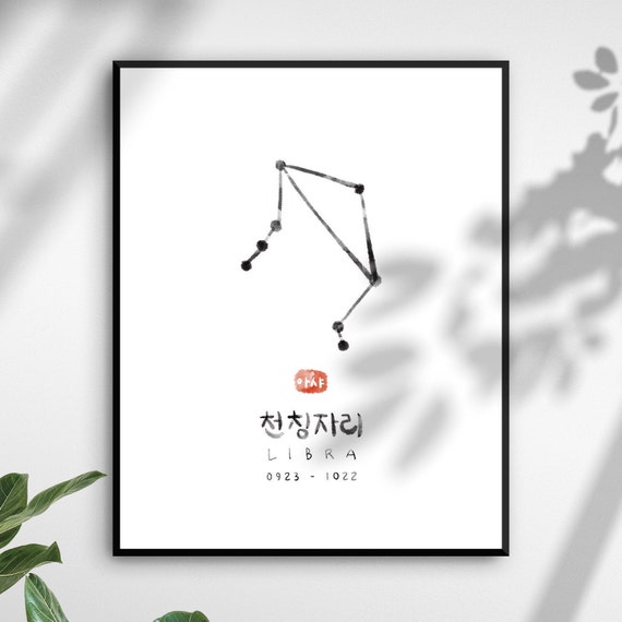 LIBRA ZODIAC Print Libra Printable Wall Decor Exotic Zodiac - Etsy UK