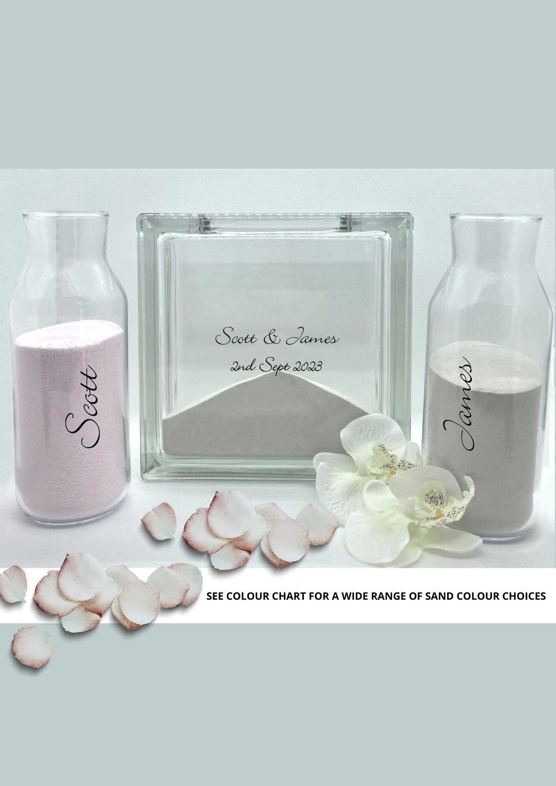 Wedding Sand Ceremony Set / Glass Vase / Blended Family / - Etsy
