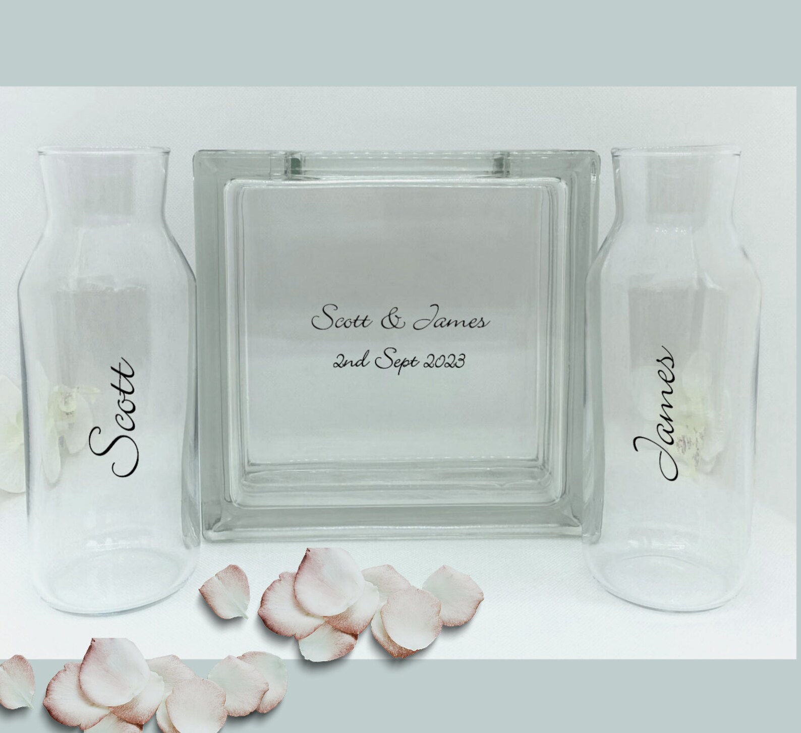 Wedding Sand Ceremony Set / Glass Vase / Blended Family / Unity Sand ...