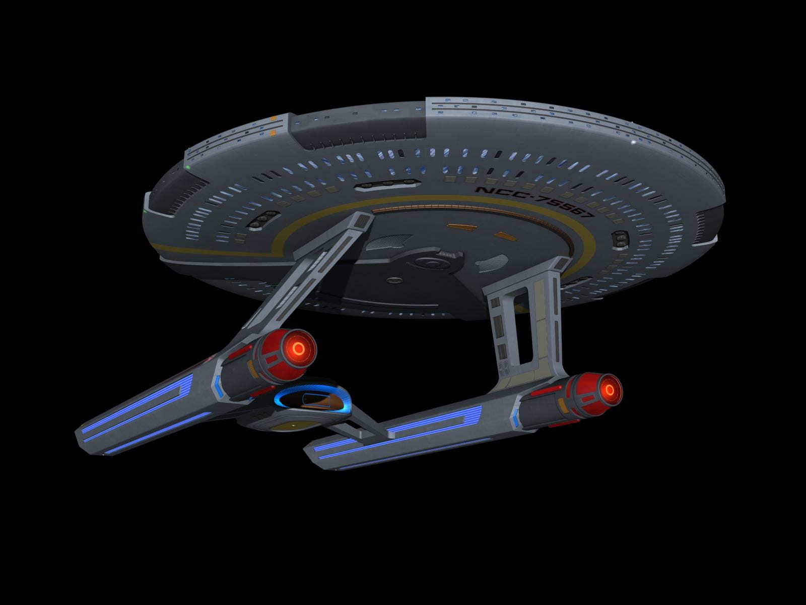 California Class Starship 3D File (STL) - Etsy