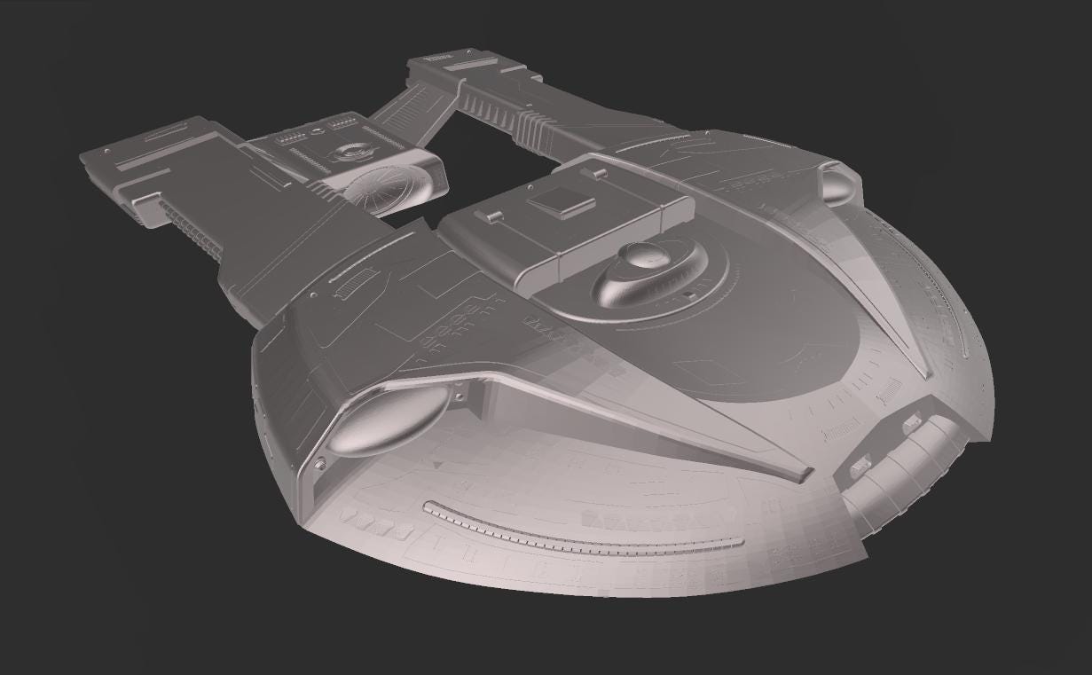 Steamrunner Class Starship 3D File (STL) - Etsy