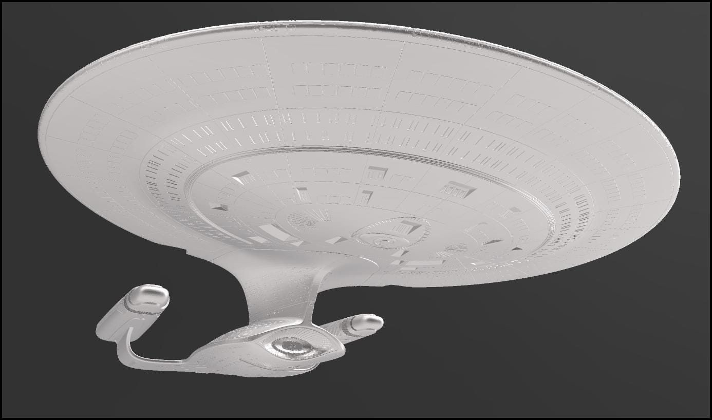 Galaxy Class Starship 3D File (STL) - Etsy