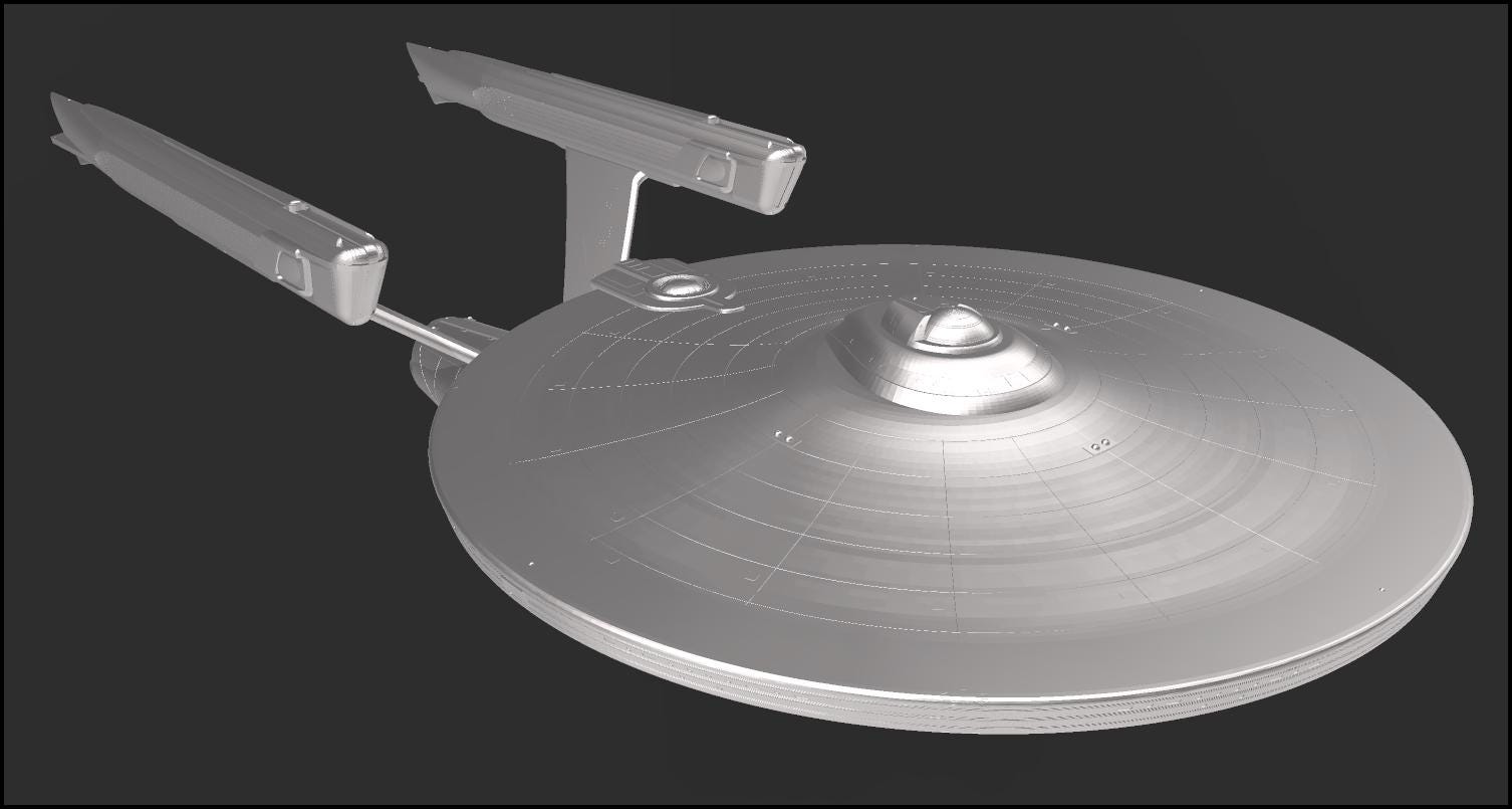 Constitution Class Refit Starship 3D File (STL) - Etsy