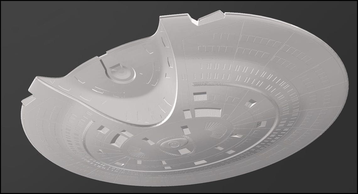 Galaxy Class Starship 3D File (STL) - Etsy