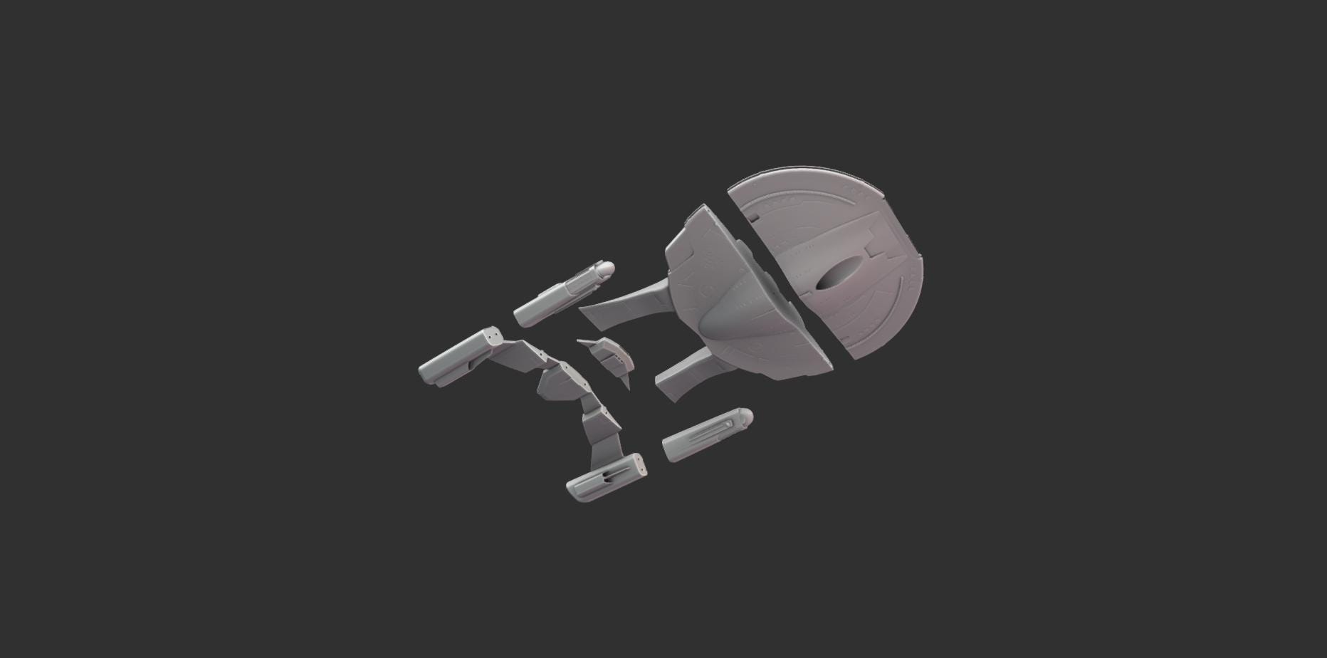 Akira Class 1/1400 Scale Model Kit 3D File (STL) - Etsy