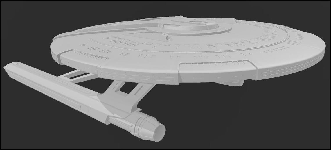 California Class Starship 3D File (STL) - Etsy
