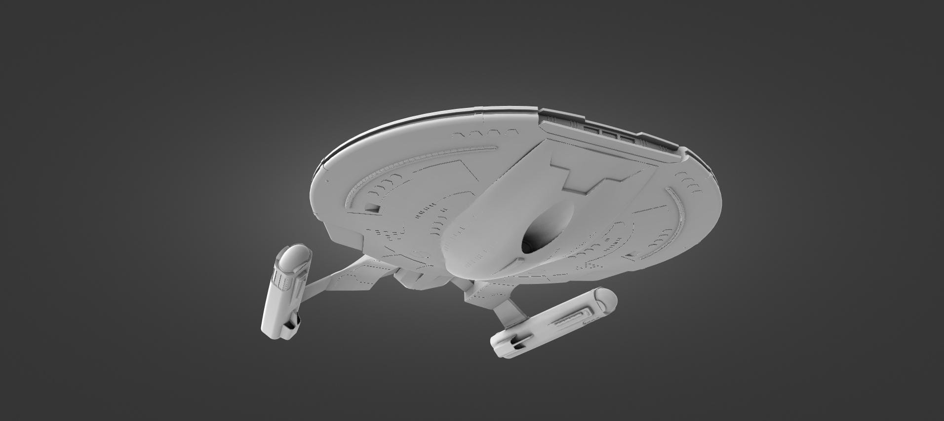 Akira Class Starship 3D File (STL) - Etsy