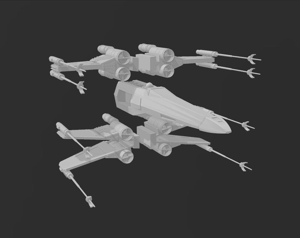 Star Wars X-wing 3D File (STL) - Etsy