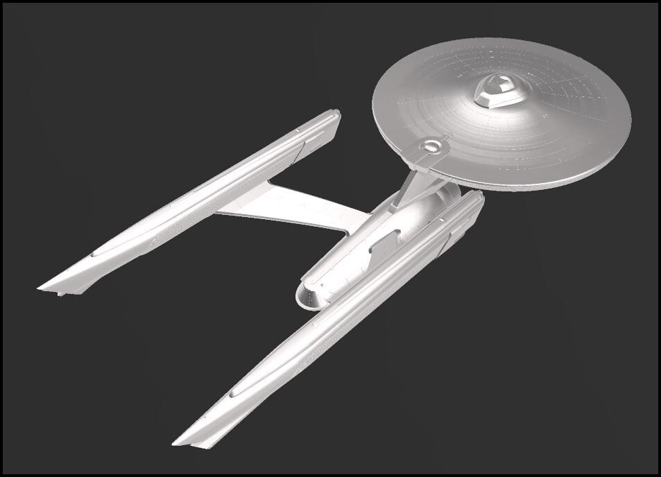 Constitution Class Refit Starship 3D File (STL) - Etsy