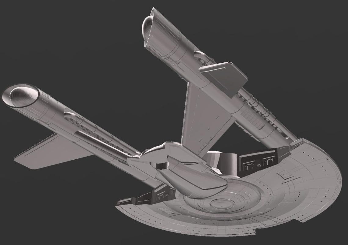 NX Intrepid Starship 3D File (STL) - Etsy