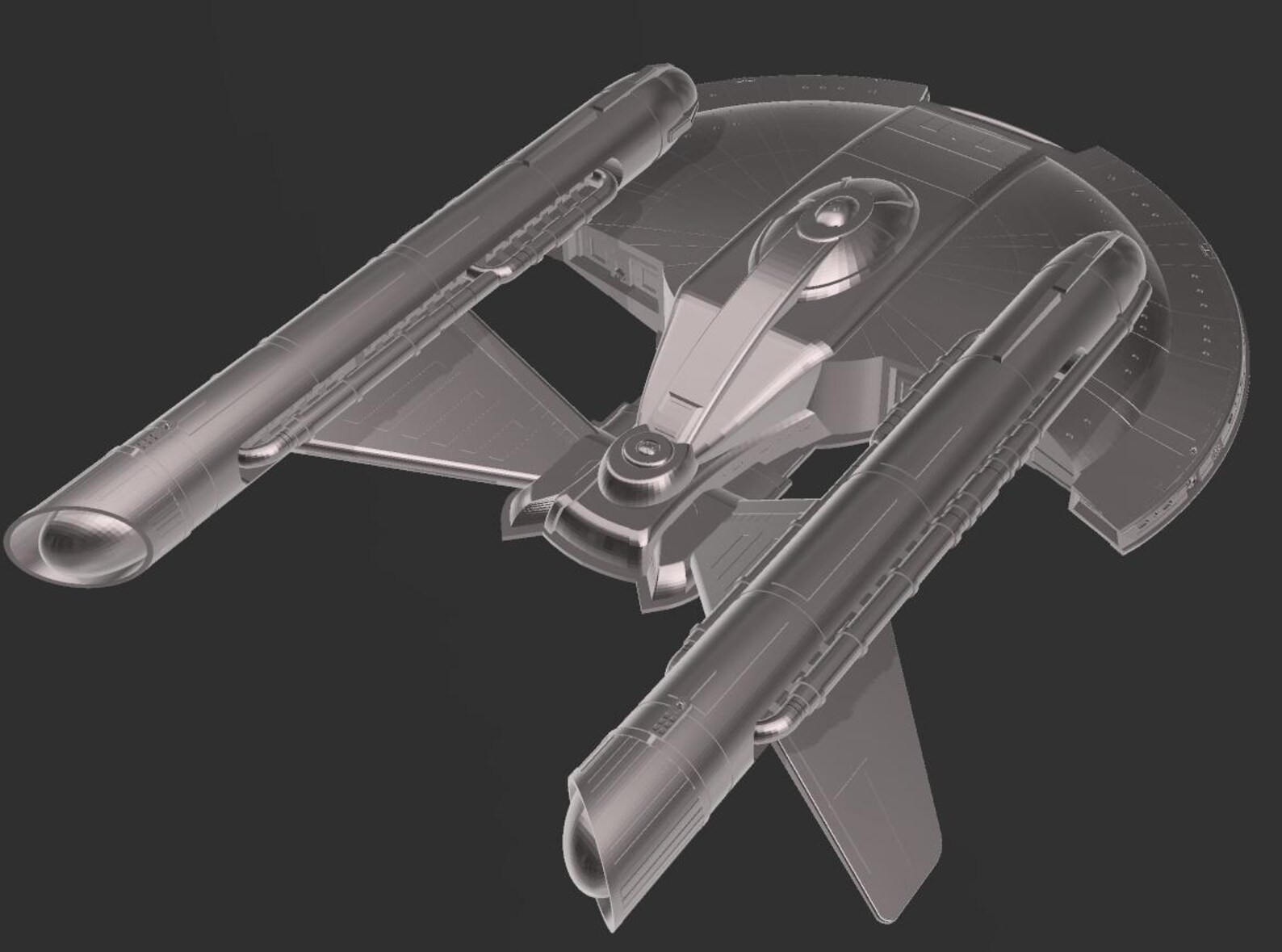 NX Intrepid Starship 3D File (STL) - Etsy