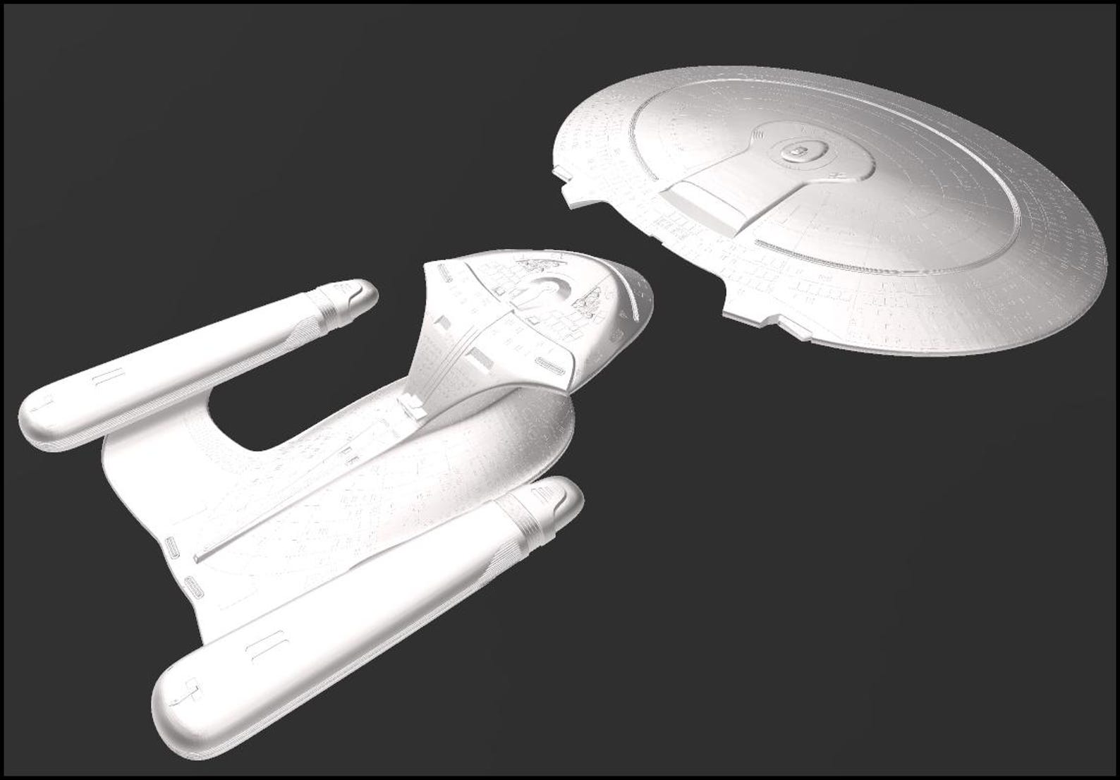 Galaxy Class Starship 3D File (STL) - Etsy