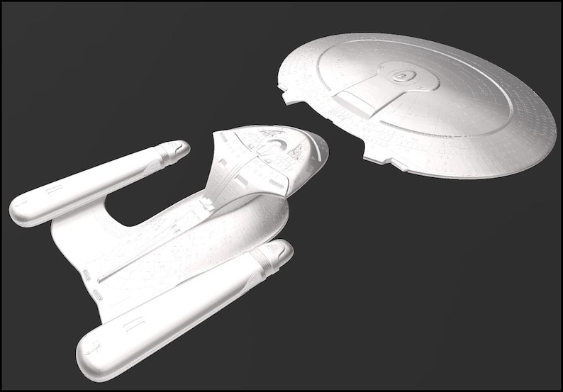 Galaxy Class Starship 3D File (STL) - Etsy