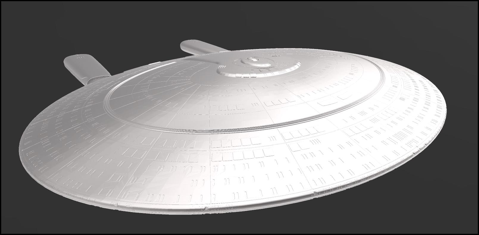 Galaxy Class Starship 3D File (STL) - Etsy