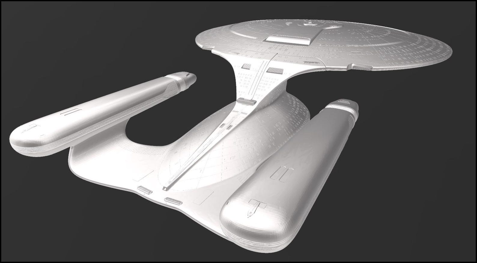 Galaxy Class Starship 3D File (STL) - Etsy
