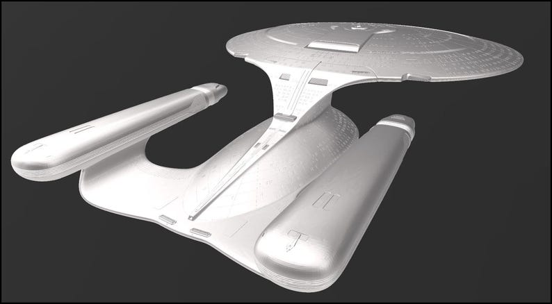 Galaxy Class Starship 3D File (STL) - Etsy