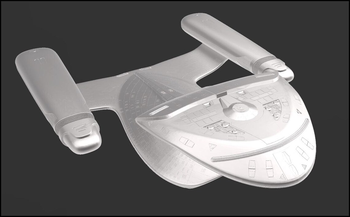 Galaxy Class Starship 3D File (STL) - Etsy