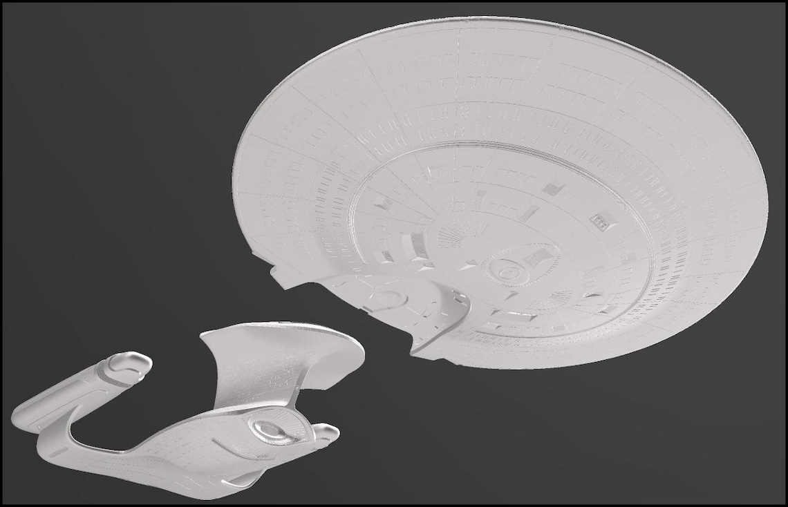 Galaxy Class Starship 3D File (STL) - Etsy