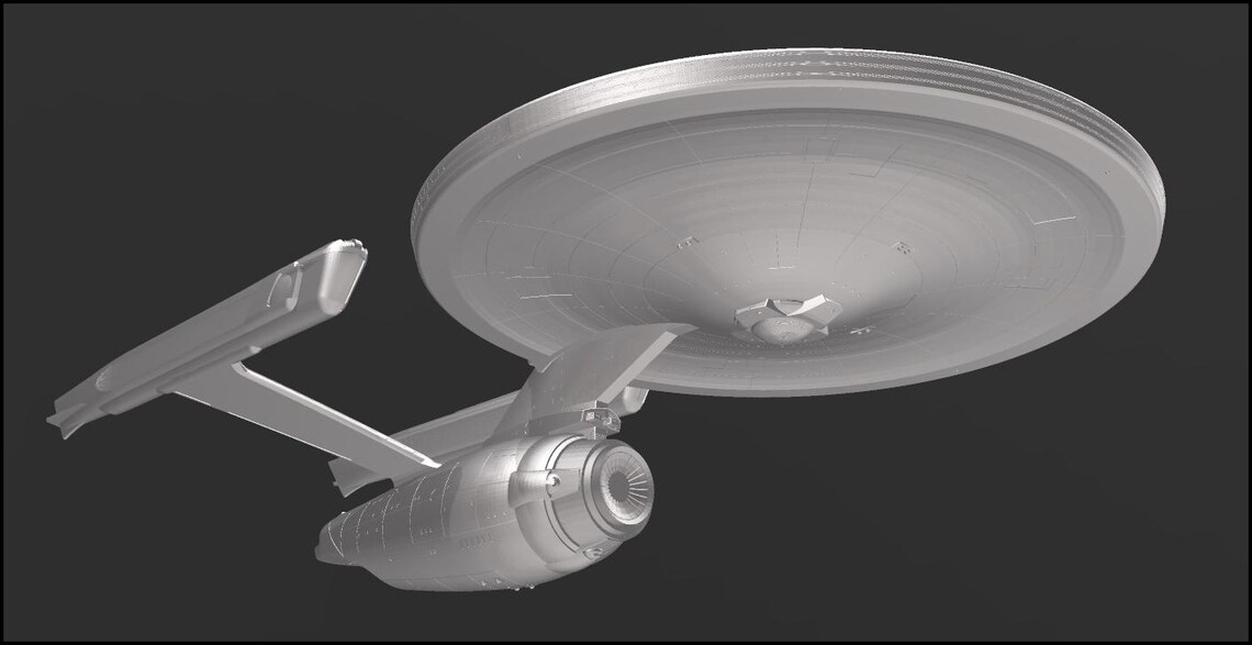 Constitution Class Refit Starship 3D File (STL) - Etsy
