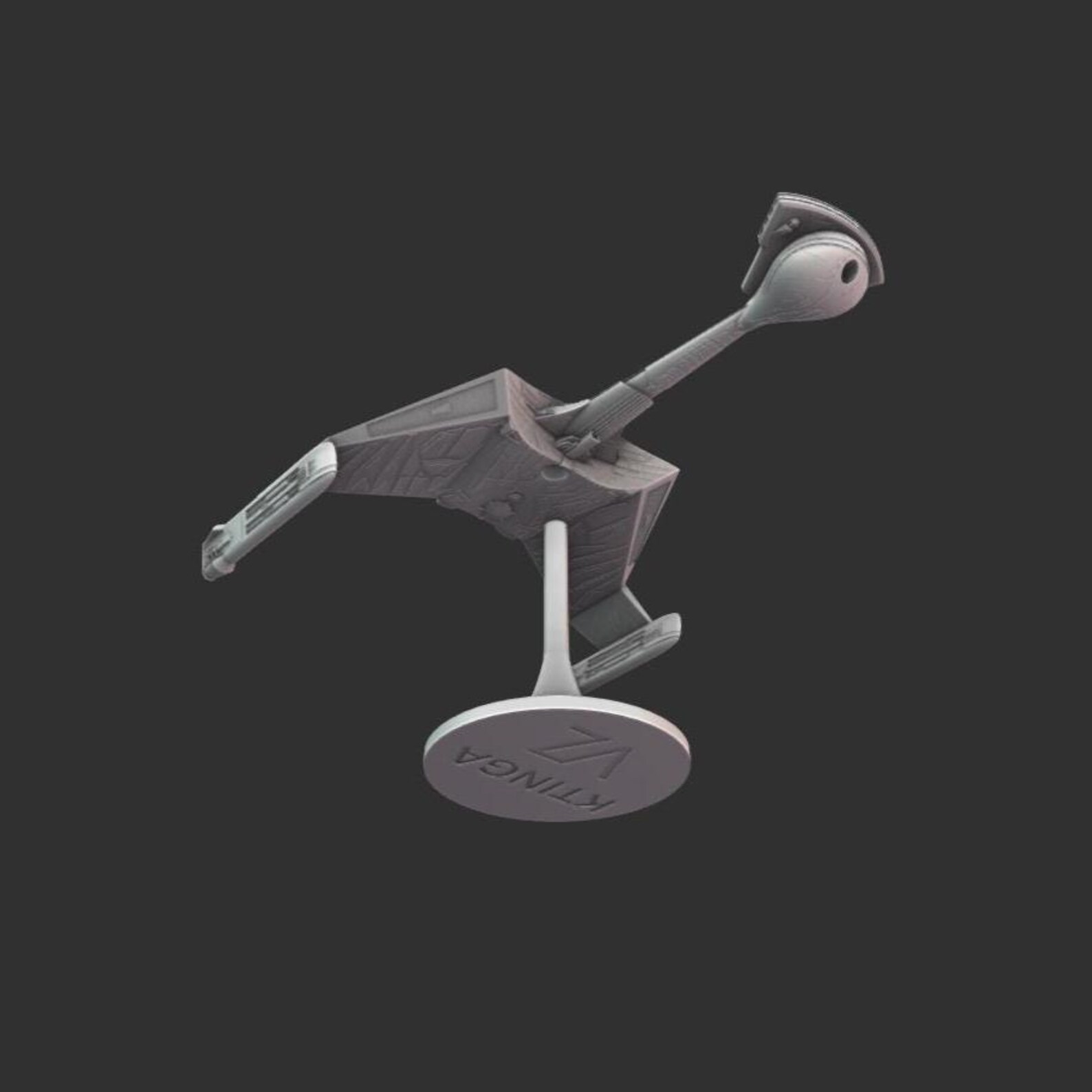 1/2500 Scale Klingon K'tinga 3D File (STL) - Etsy