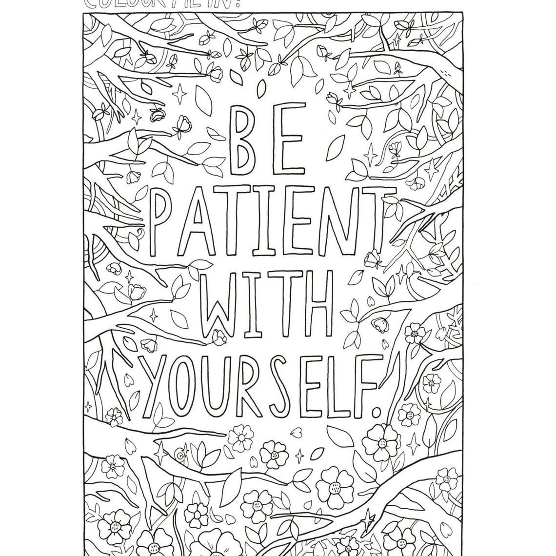 Self Love Affirmation Coloring Pages | Etsy