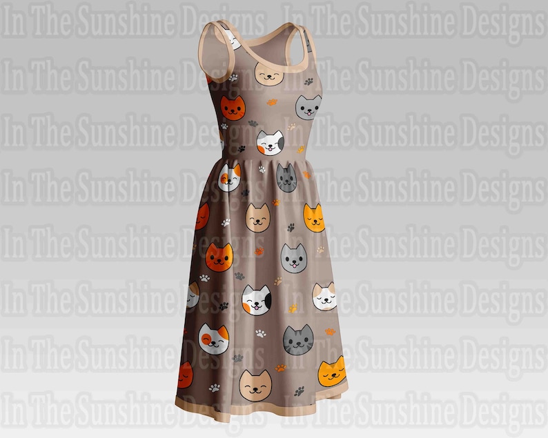 Cat & Paw Print Seamless Pattern Set: Retro Kitty File (digital ...