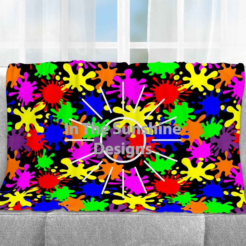 Neon Paint Splatter - Etsy