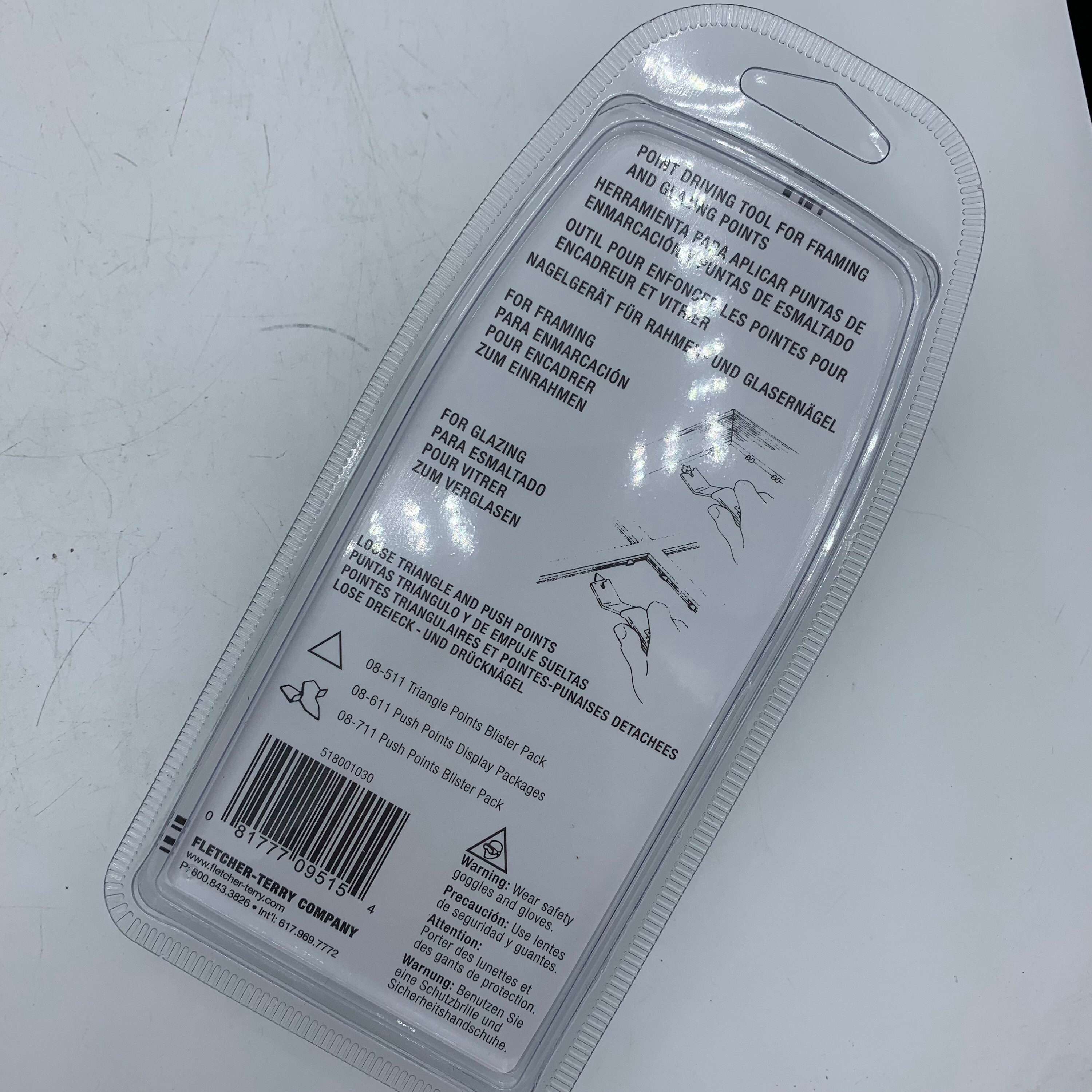 Fletcher Pushmate Push Point Driving Tool & Points Framing Glazing 30 ...