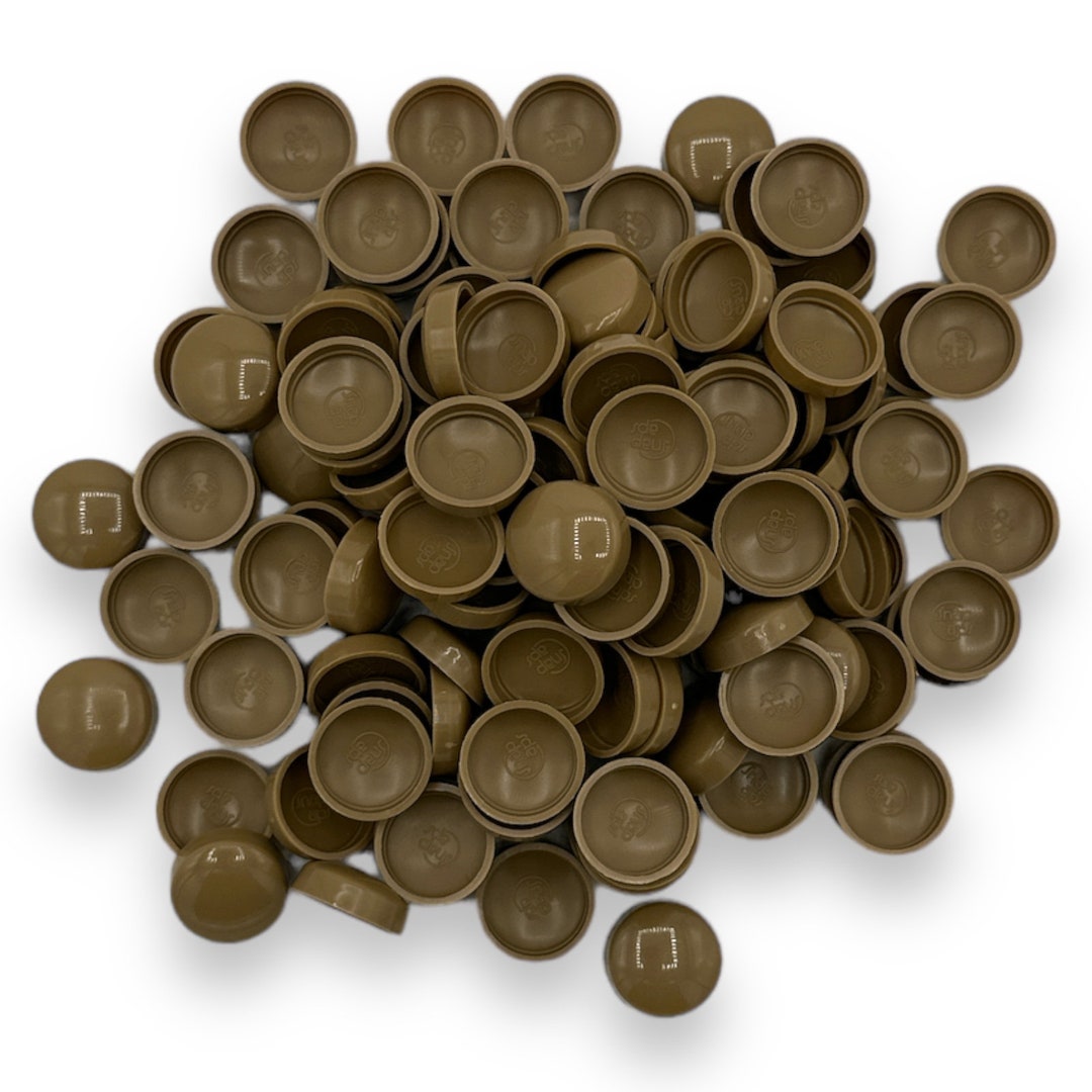 WALNUT BROWN, Two Piece Gloss 10/12g Dome Screw Snap-caps™ Cover ...