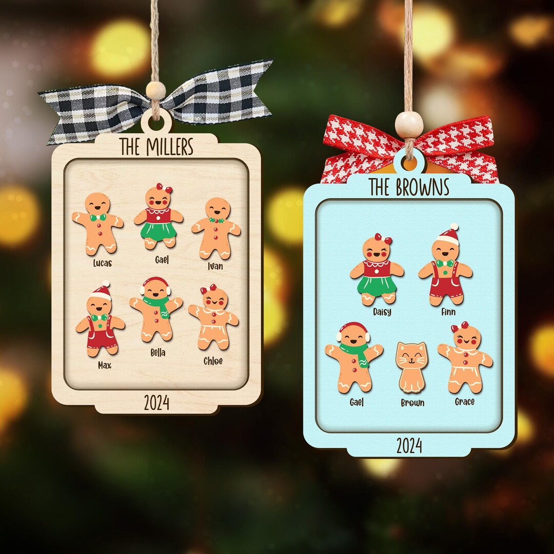 Personalized Gingerbread Cookie Ornament, Christmas Ornament ...