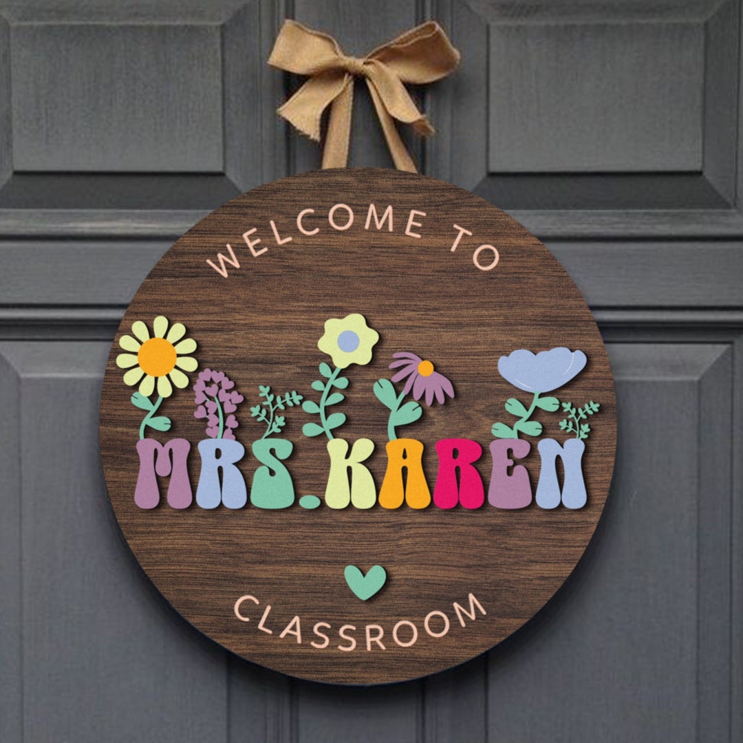 Personalized 3D Teacher Door Hanger, Custom Teacher Gift, Teacher ...