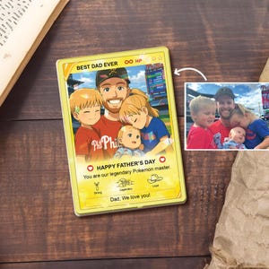 Personalized Father's Day Trading Card, Game Lover Dad Gifts, Custom ...