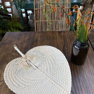 Set of 12 Wedding Hand Fan, Natural Hand Fan, Bamboo Hand Fan, Raffia ...