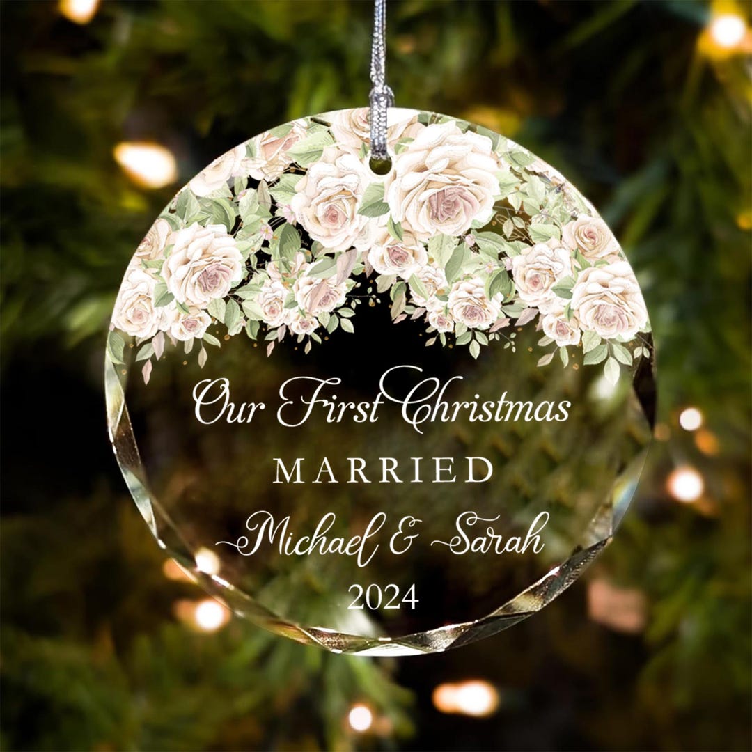 Married Ornament First Christmas Married Ornament Gift Wedding Gift ...