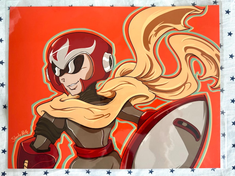 8.5x11" Proto Man – Mega Man Fan Art Print - Etsy Australia
